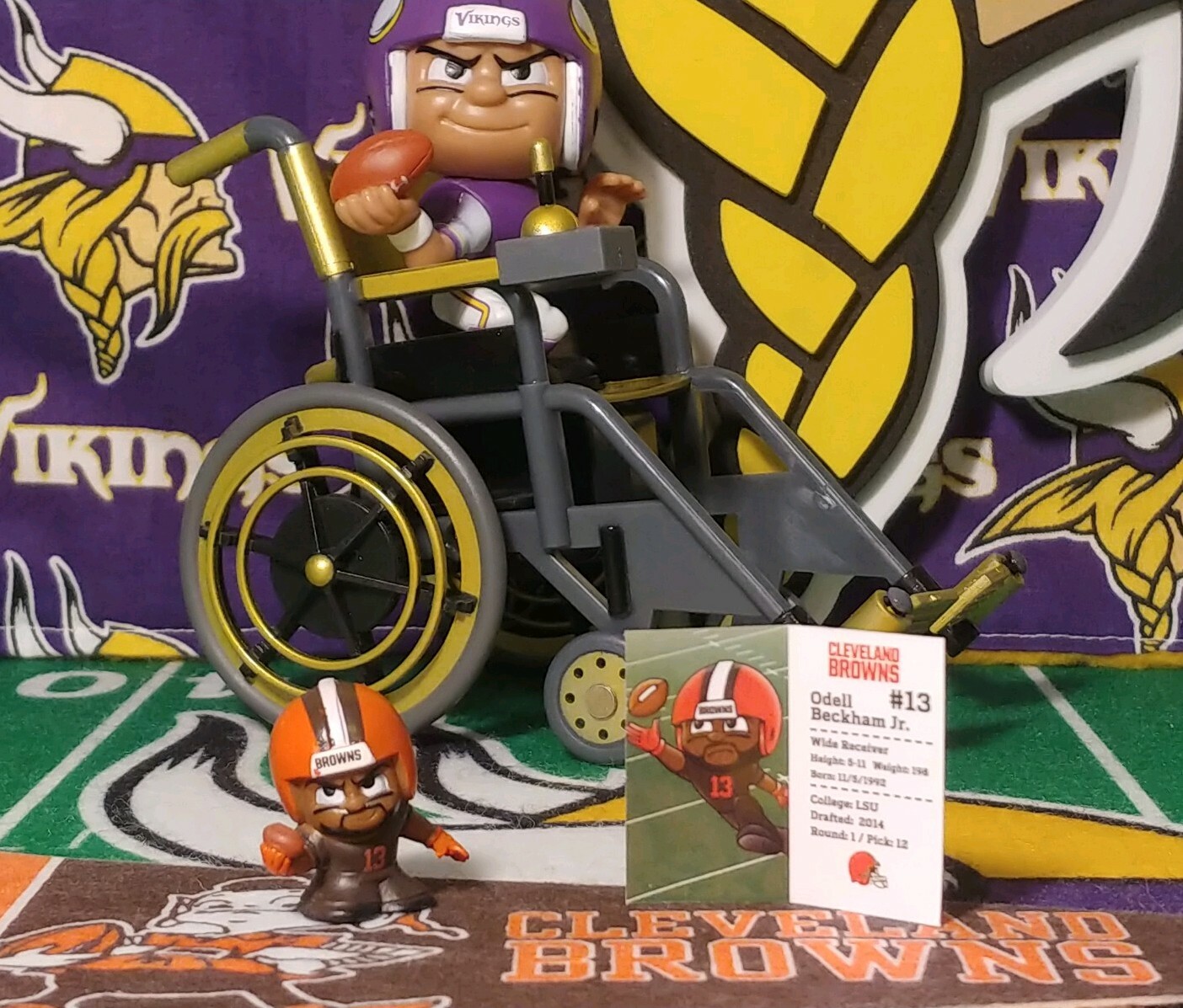 2019 NFL Series 8 Teenymates Cleveland Browns WR Odell Beckham Jr color ...