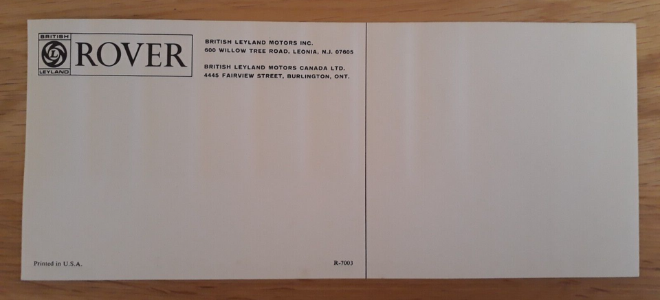 Rover P6 Body Colour & Trim Chart Brochure / Leaflet c.1967 - 2000 TC ...