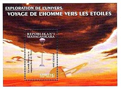 MADAGASCAR 2000 SPACE = MARS CONQUEST S/S MNH ** MARS LANDING (TOO ...