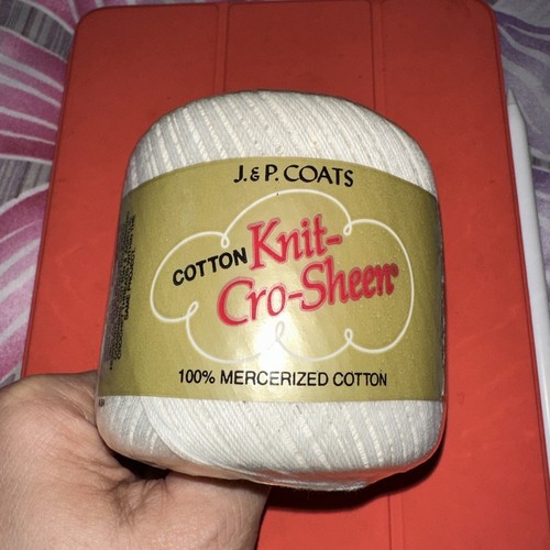 J & P Coats Knit-Cro-Sheen Thread Size 10 ~ YOU CHOOSE THE COLOR | eBay