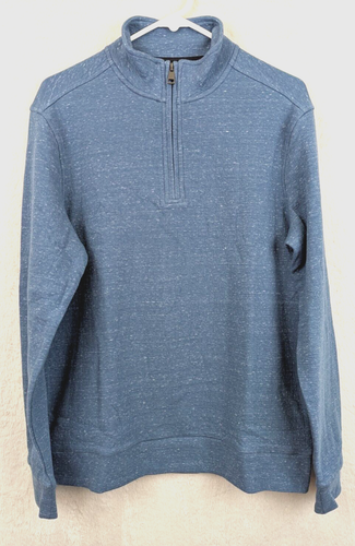 Hawker Rye sz S Colby 1/4 zip Mock Neck knit Sweater blue n white ...