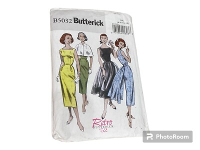Butterick Retro '52 Sewing Pattern Capelet Dress Overskirt Cummerbund ...