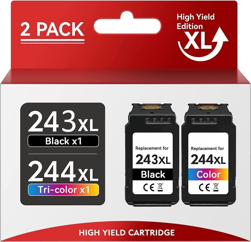 PG-243 CL-244 Black Color Ink for Canon 243 TR4520 TS3320 MG2525 MG2522 ...