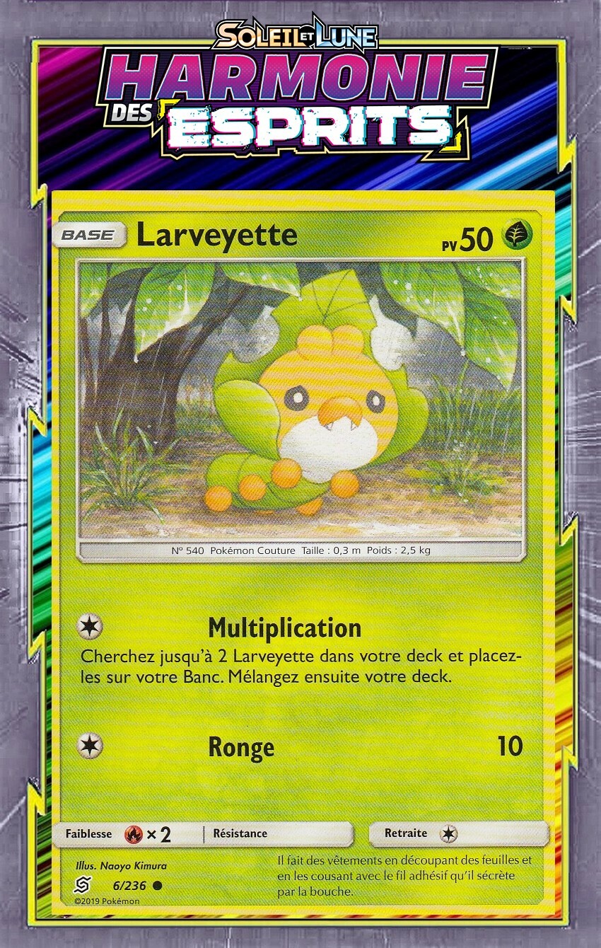 Larveyette - SL11:Harmonie Des Esprits - 6/236 - Carte Pokemon Neuve ...