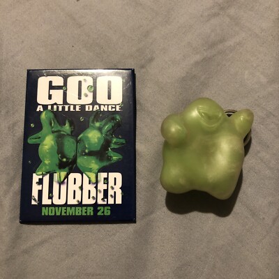 1997 Vintage Disney Flubber Gurglin Squishy Figure Keychain and Button ...