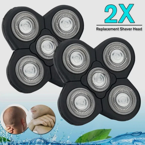 2PCS 5 Blades Floating Shaving Bald Replacement Shaver Head For ...