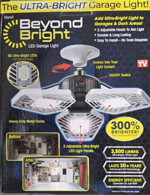 Beyond Bright LED Ultra-Bright Garage Light - White Model 19010 NEW ...