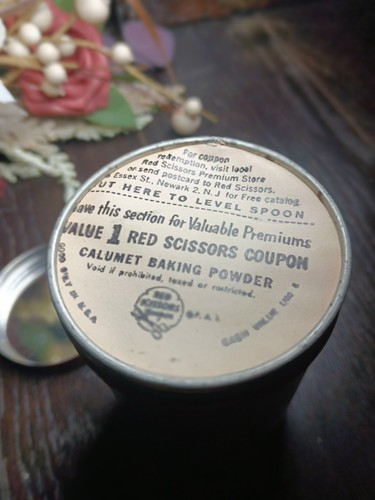 SEALED Calumet Baking Powder Red Indian Tin - 1950's Vintage Offer Nice ...