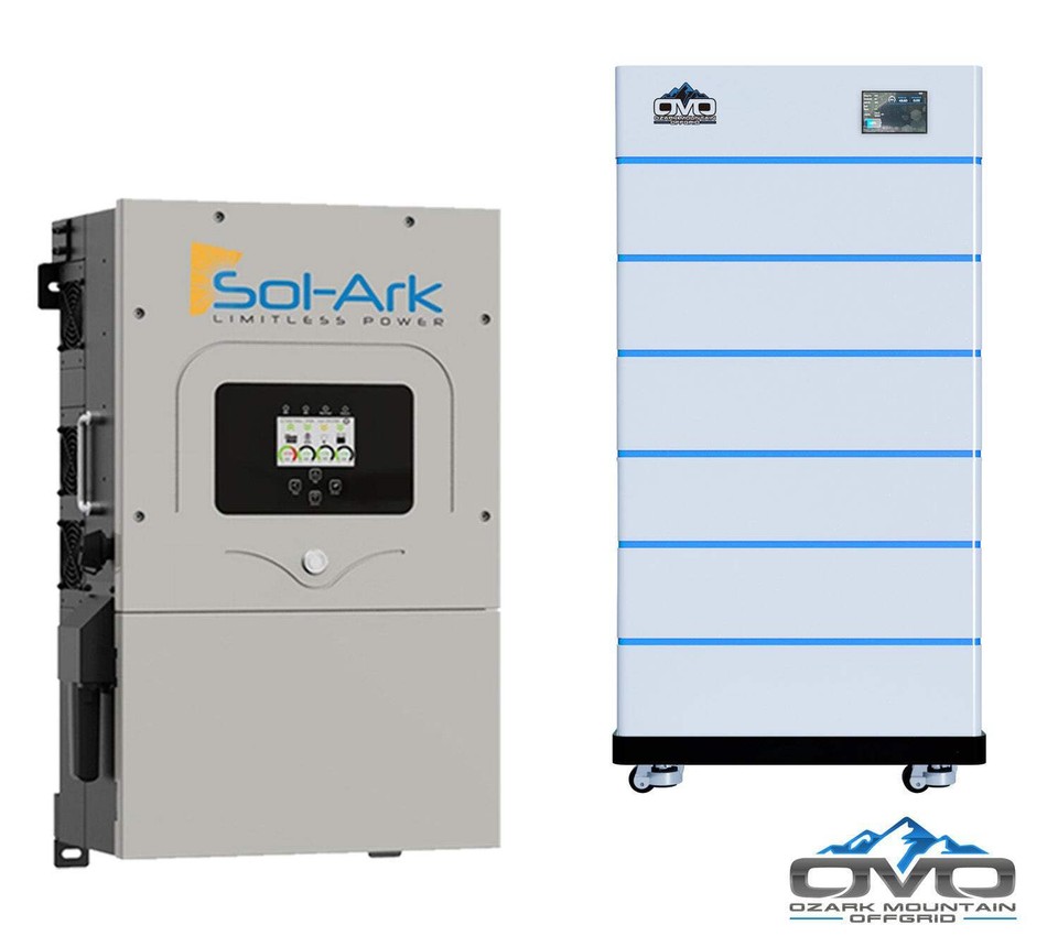 10KW Complete Offgrid Solar Kit - 15K Sol-Ark Inverter + 30.72KW OMO ...