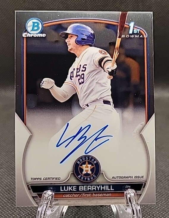 2023 BOWMAN CHROME 1ST AUTOGRAPH BASE ASTROS LUKE BERRYHILL 1 AUTO | eBay