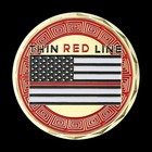 Firefighter Thin Red Line Fire Rescue Challenge Coin Fireman ...