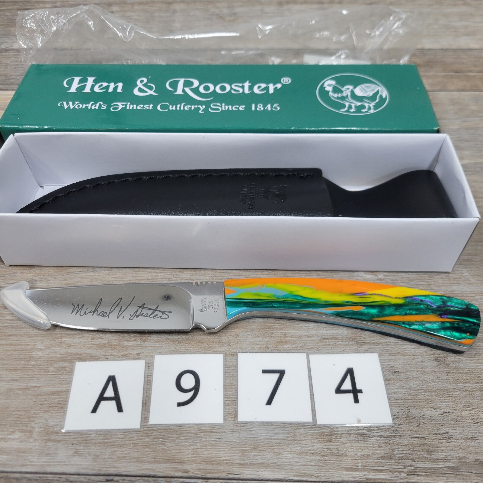 Hen & Rooster Michael V Prater Knife HR-5019RPB Fixed Blade Knife ...
