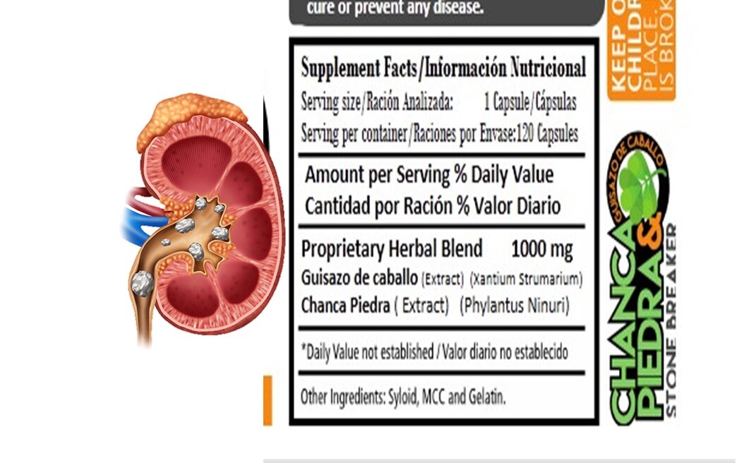 Guisazo de Caballo y Chancapiedra 120 caps 1000 mg Stone Breaker ...