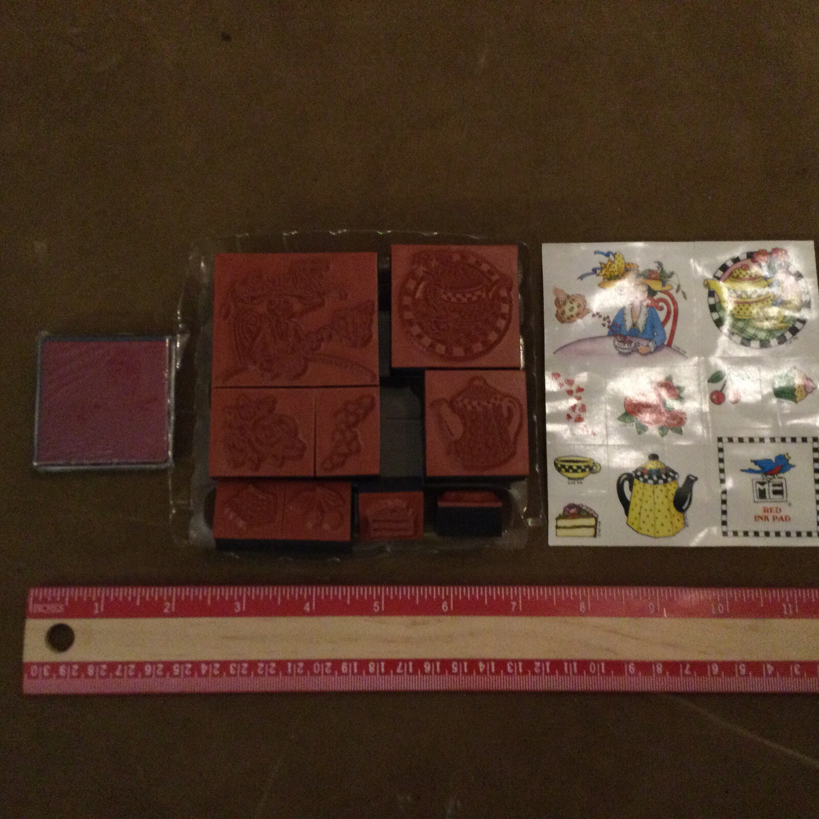 Vintage. Rare. Mary Engelbreit Rubber Stamp Set Cup of Kindness 9 ...