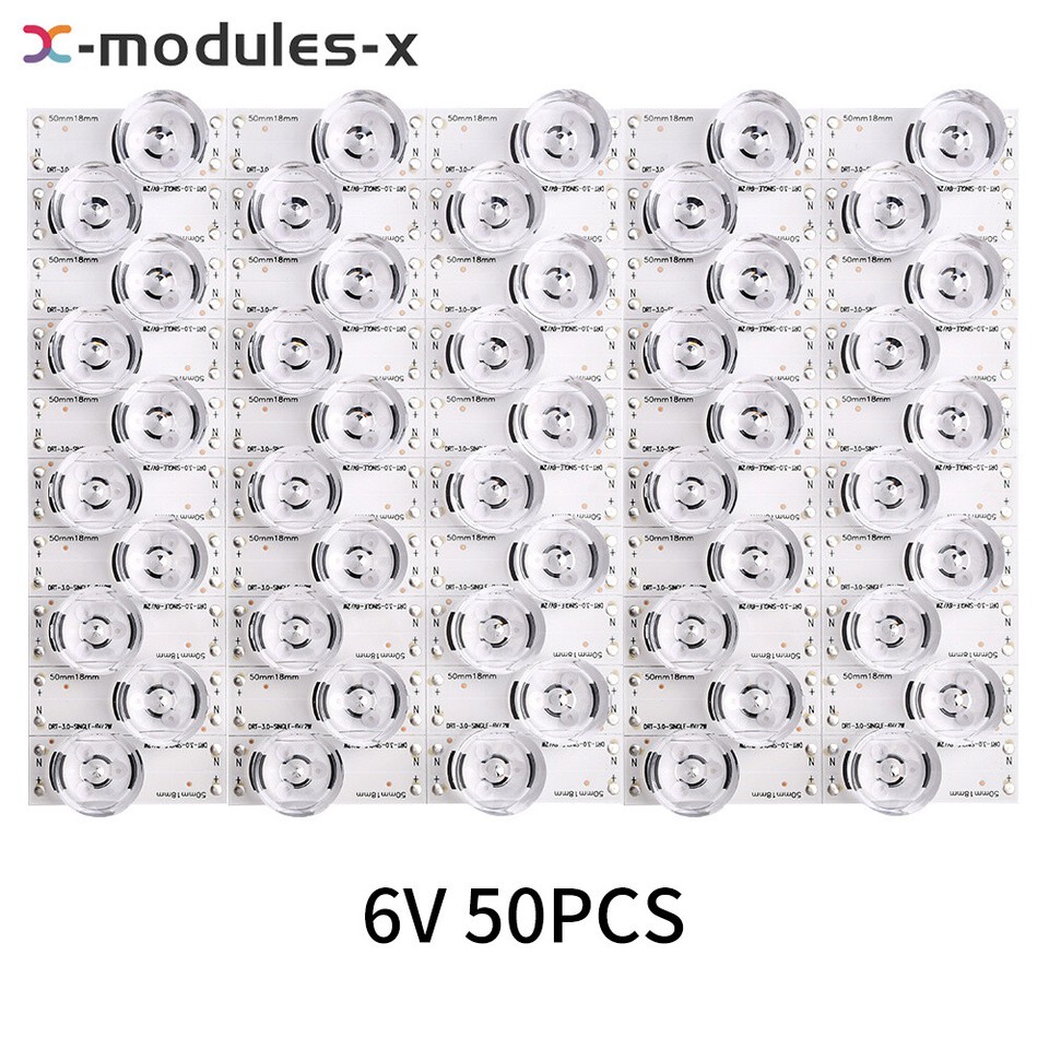 50/100PCS 3/6V LED Lamp Bead With Optical Lens Fliter For 32-65'' LED ...