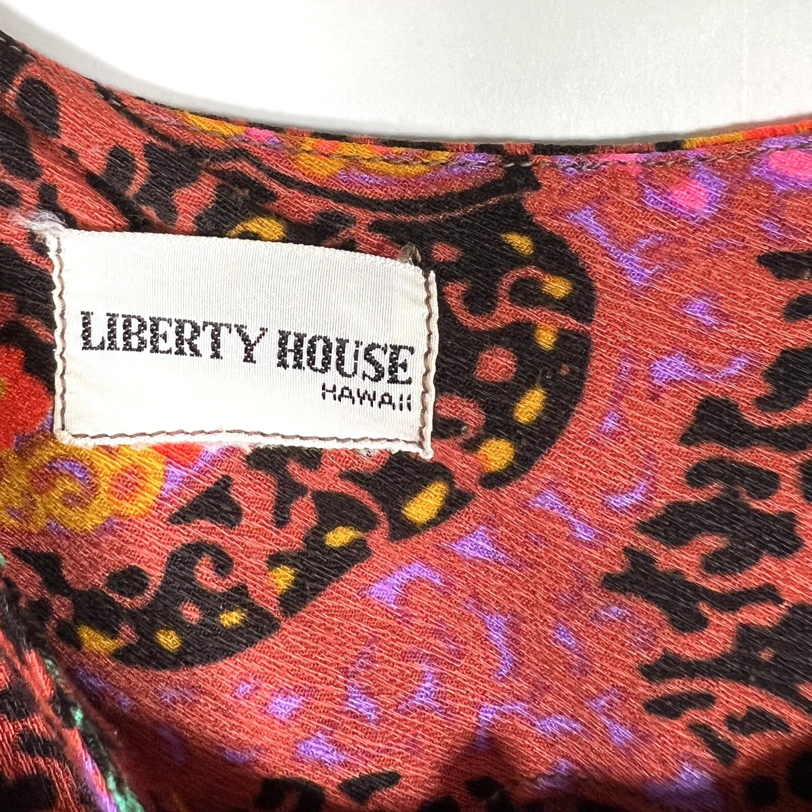 Liberty House Hawaii 70s Psychedelic Maxi Dress Paisl… - Gem