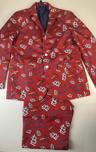 St Louis Cardinals 2 Piece Shirt Pants Suit Red Mens Sz 44 Baseball MLB ...