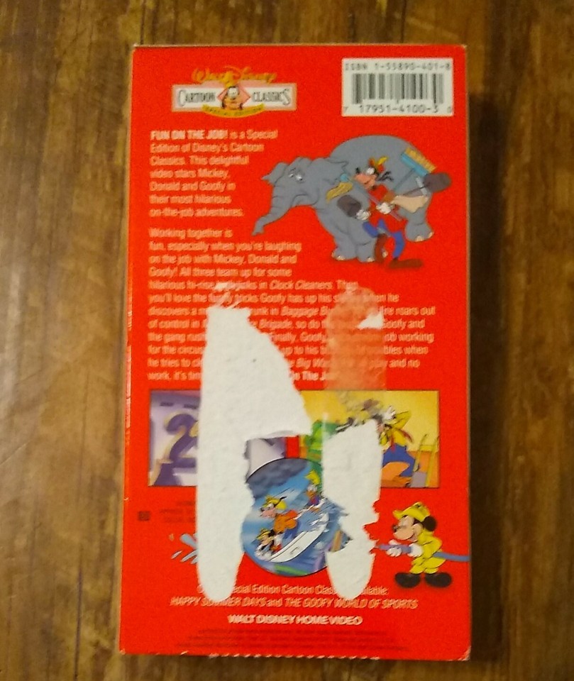 Walt Disney Cartoon Classics Special Edition - Fun On The Job VHS ...
