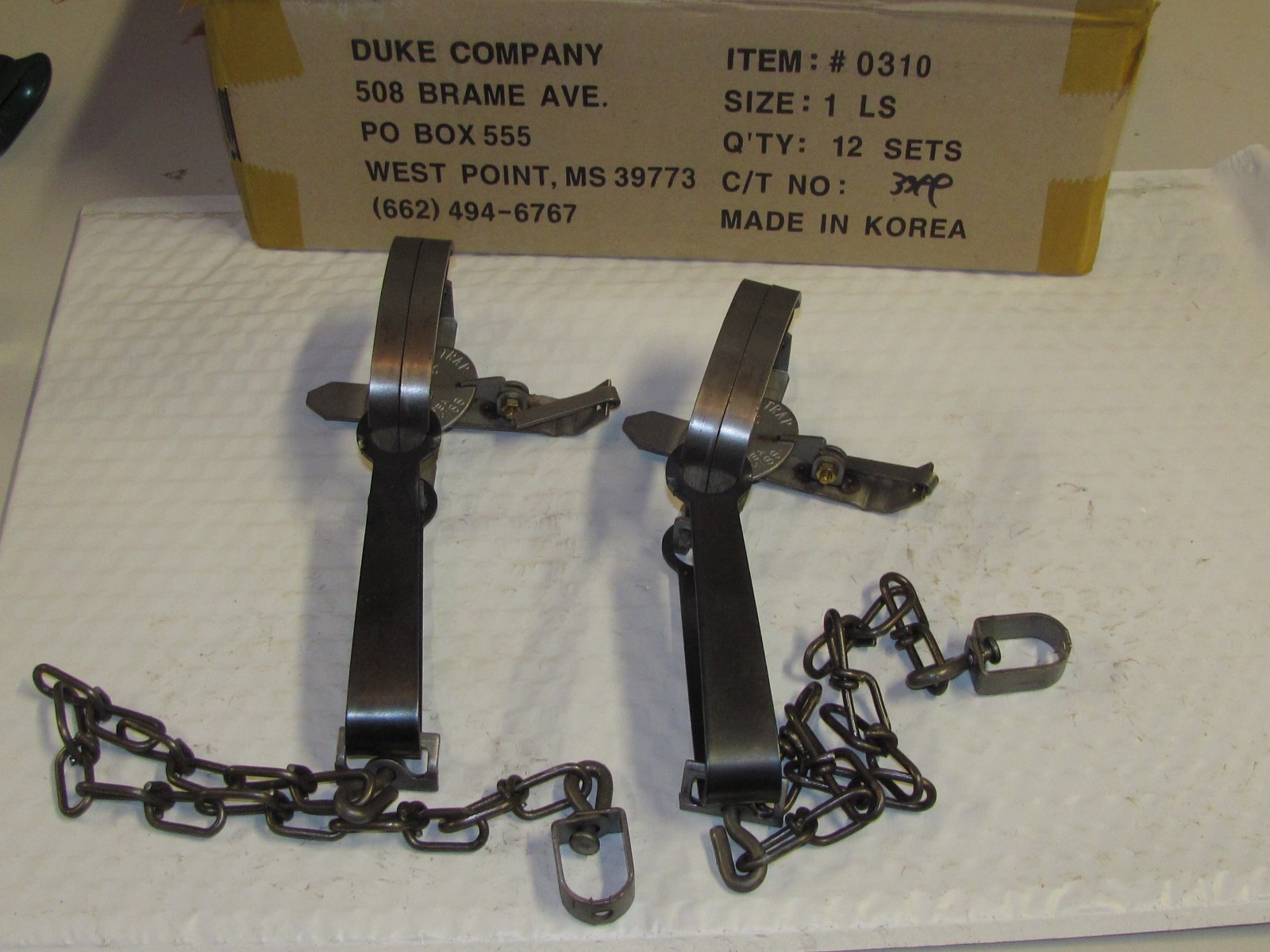 2 Duke #1 Long Spring Foothold Traps Mink Muskrat Gopher Trapping 0310 ...