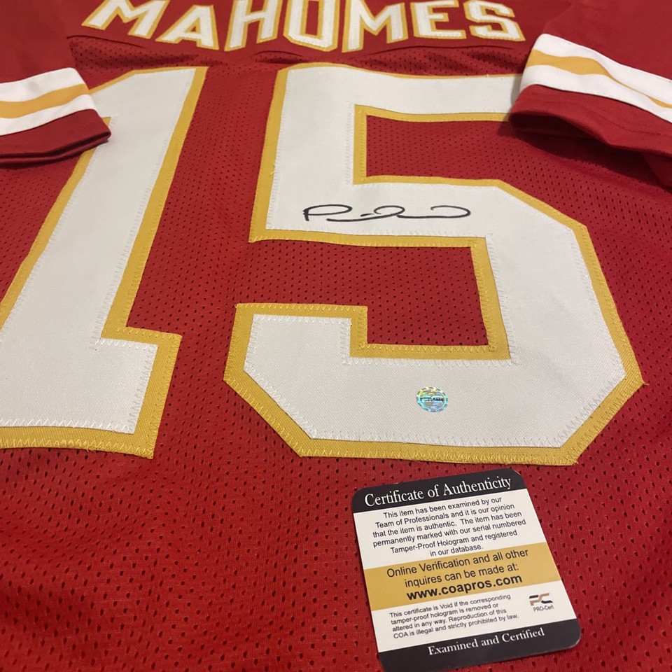 Patrick Mahomes Signed Autograph Kansas City Chiefs Jersey COA NFL MVP ...