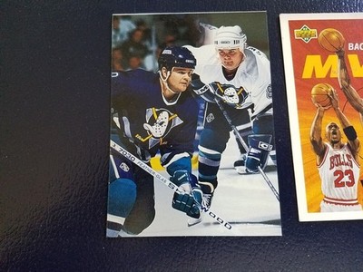 Tim Sweeney Anaheim Ducks 1994-95 Flair Hockey NHL OVERSIZE BLANK BACK ...