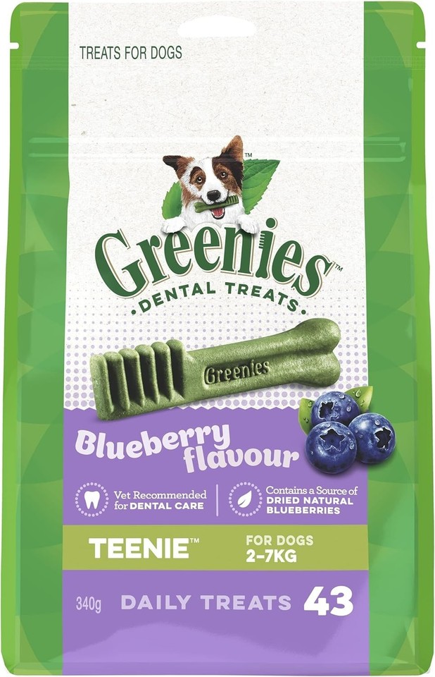 Blueberry Delight Teenie Dog Dental Sticks - Freshens Breath & Fights ...
