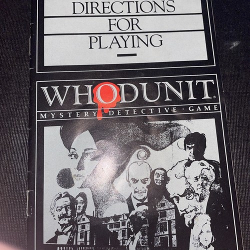 WHODUNIT Mystery Detective 2-6 Players Ages 8+ 1985 Selchow & Righter ...
