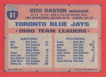1991 Topps #81 Cito Gaston Desert Shield | eBay