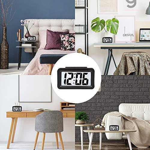 Hense Creative Smart Nightlight Alarm Clock Bedside Desk Table ...