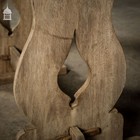 Vintage 4 Plank Iroko Dining Table With Weathered Finish | eBay UK