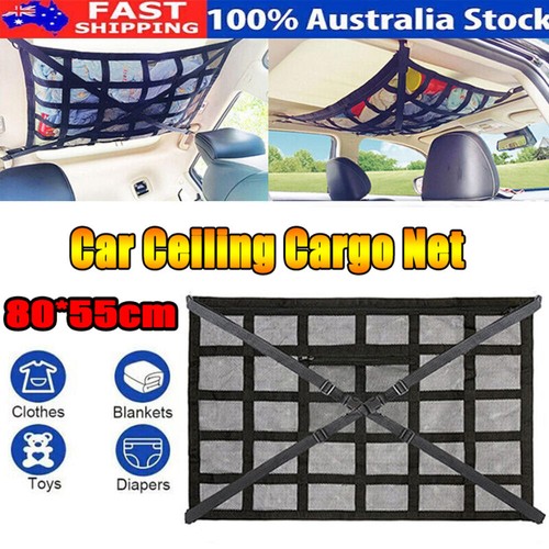 Universal Mesh Storage Bag Car Roof Ceiling Cargo Net Pouch Pockets For ...