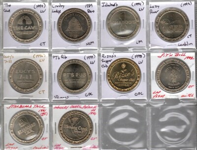 10 Nevada Route Tokens - All in Very Good to Uncirculated Condition ...