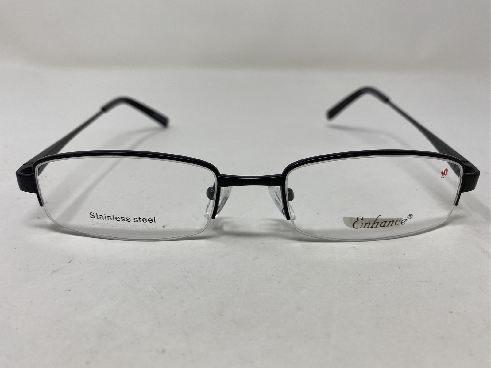 Enhance Eyeglasses Frame 3775 SATIN BLACK 52-18-140 Half Rim Metal PP28 ...