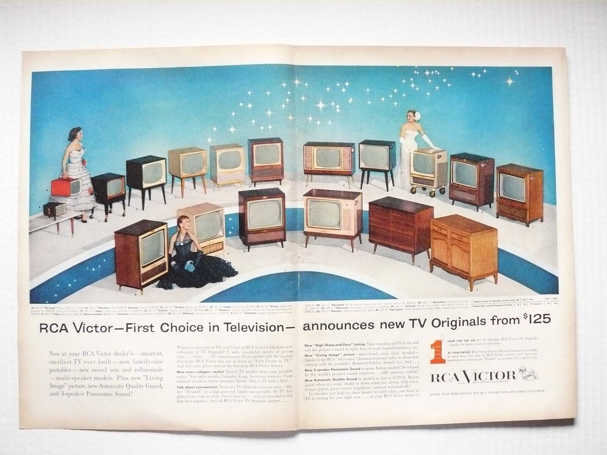1956 Rca Television 476 Tv Guide Ad Stock Photos, High Res Pictures,