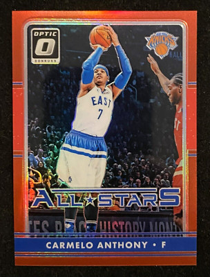 2016-17 Panini Donruss Optic Carmelo Anthony #15 All-Stars RED PRIZM ...