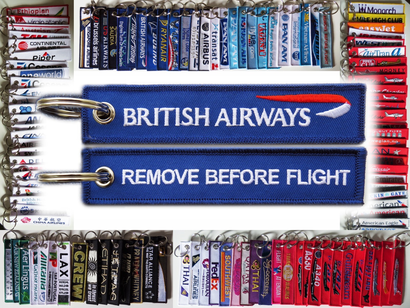 Keyring British Airways BA tag keychain *blue* | eBay