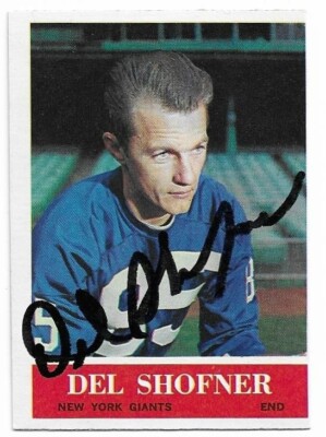 DEL SHOFNER 1964 Philadelphia Signed Autographed card #123 New York ...