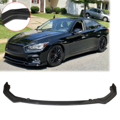 For 2018-2020 Infiniti Q50 Base Front Bumper Lip Splitter Spoiler Gloss ...