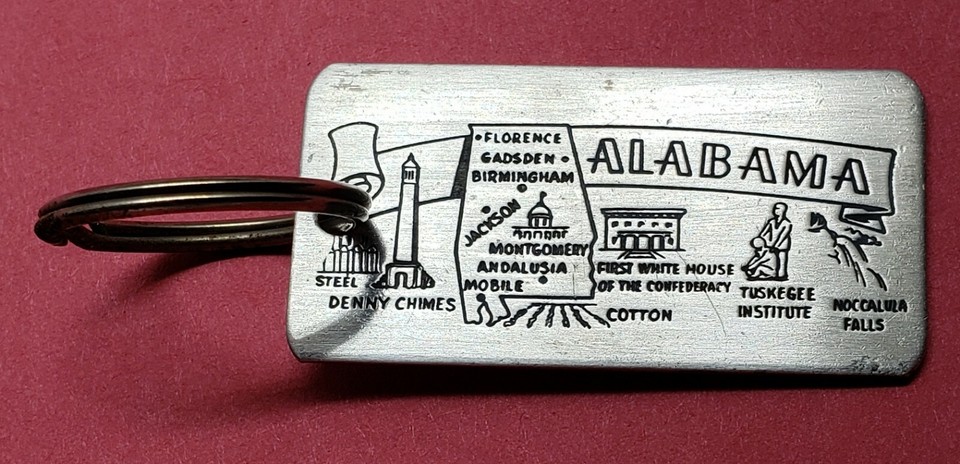 ALABAMA HISTORICAL LANDMARK KEY RING KEY CHAIN FOB BIRMINGHAM, MOBILE ...