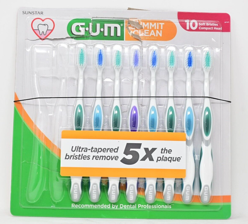 Sunstar GUM Summit Clean Toothbrush Soft Bristles - 8 pack - Open Box ...