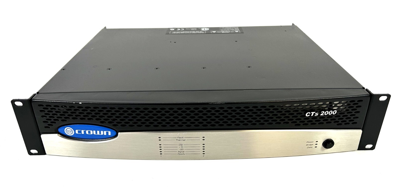 Crown CTS-2000 Two Channel Power Amplifier w/ USP4CN CobraNet Card 1/4 ...