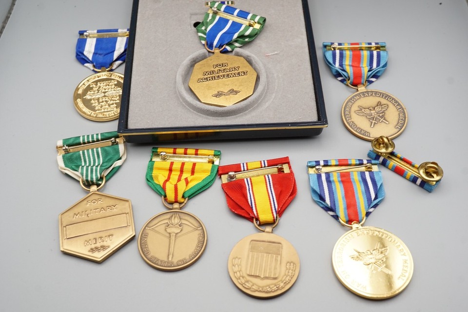 Vietnam War to War On Terror Army, Navy, USMC Medals & Ribbon Lot Of 8 ...