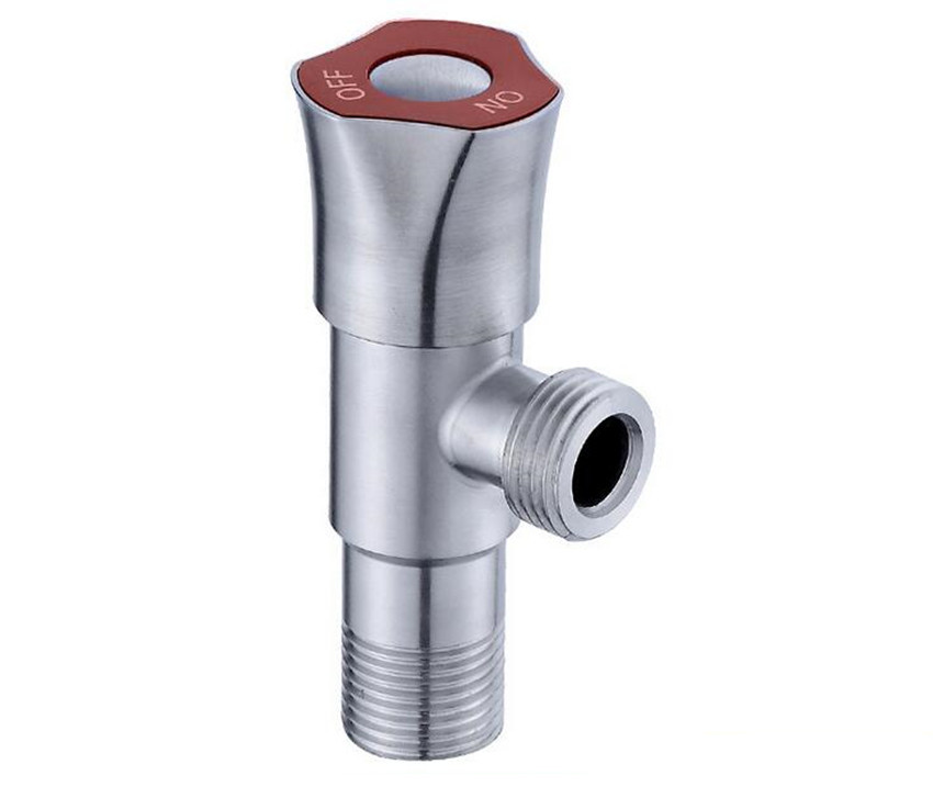 2 PCS Brushed Shut Off Angled G1/2 "Male Thread Flow Water Control ...