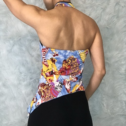 Vintage Asian Butterfly Halter Top XS/S | eBay