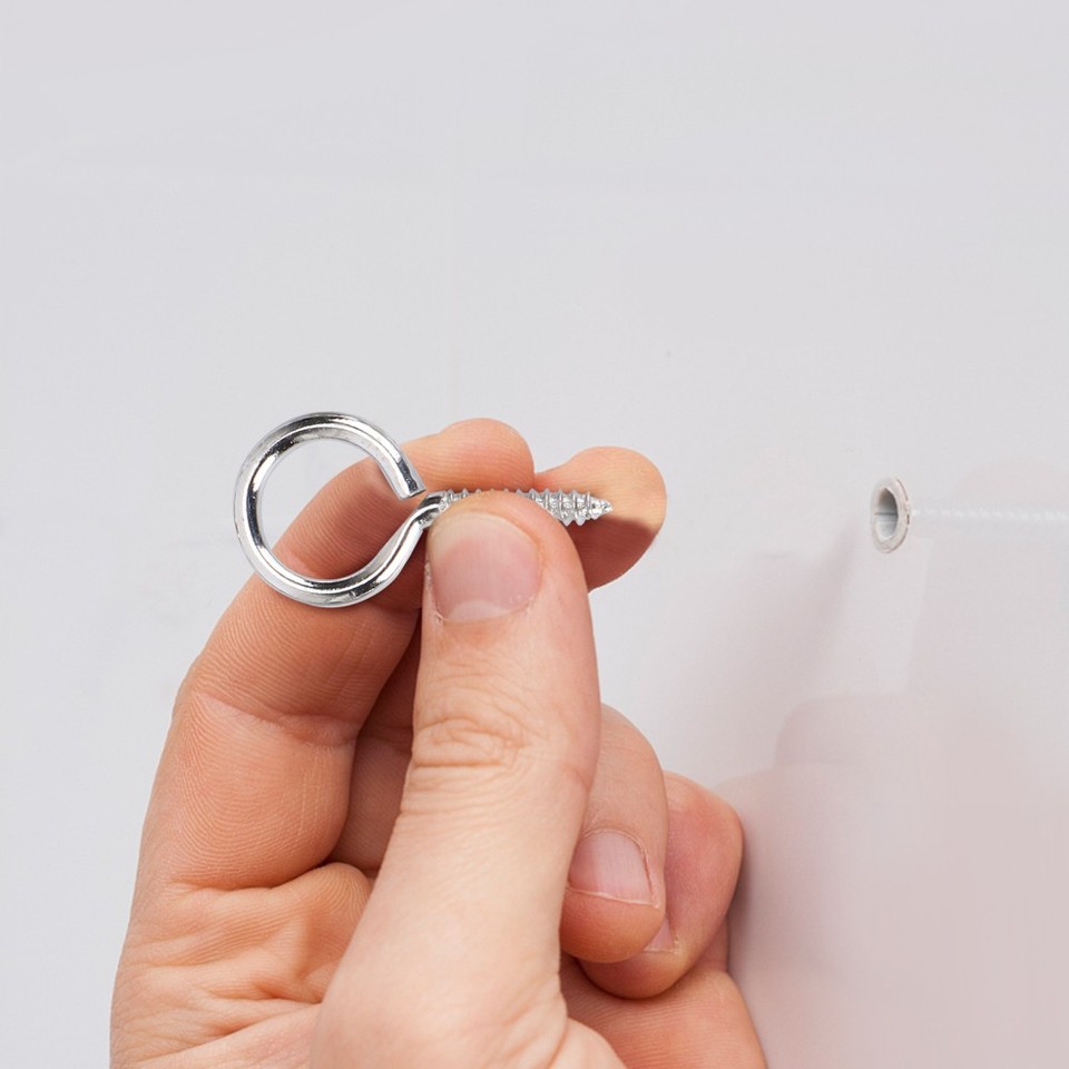 36 Pcs Sheep Eye Socket Hook Metal Mini Screw Hooks Ring Threaded | eBay