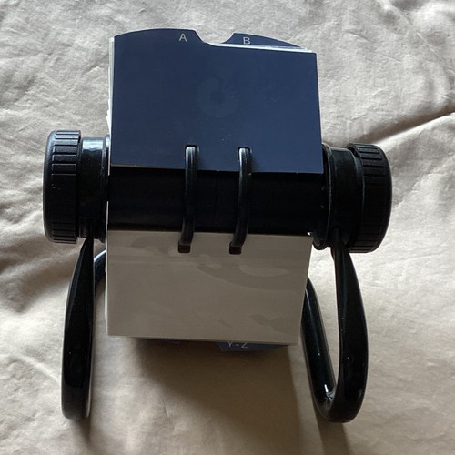 Rolodex V-File Rotary Business Card File Organizer with A-Z Divider ...