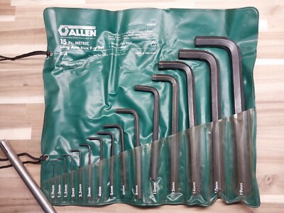 ALLEN Brand Metric Long Arm Hex Key Wrench Set .9mm-19mm #56083 ...