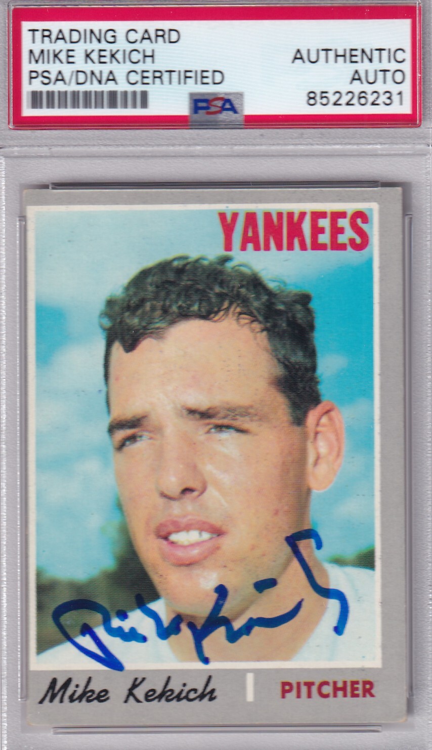 Mike Kekich 1970 Topps PSA/DNA SIGNED CARD (TOUGH AUTOGRAPH) New York ...