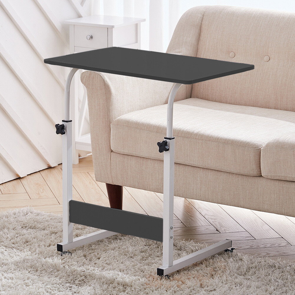 Mobile Over Bed Chair Table w/ 4 Castors Lockable Height Adjustable ...