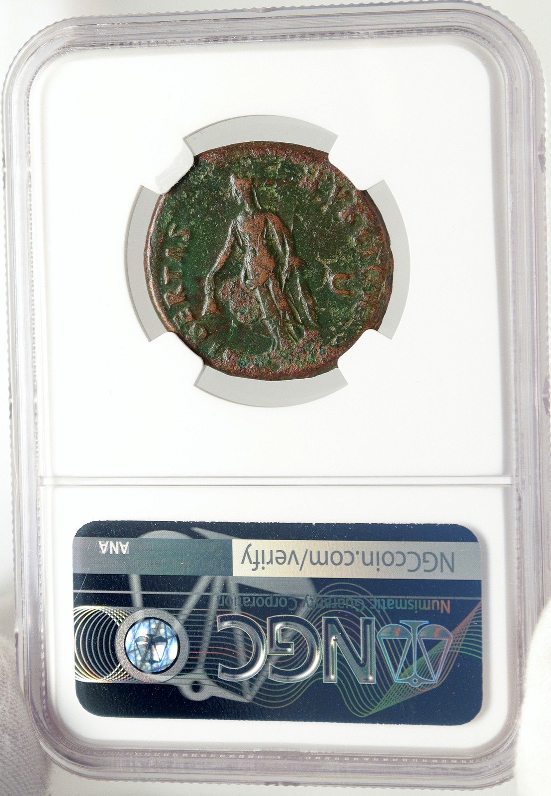 NERVA Authentic Ancient Rome Original Authentic Roman Coin LIBERTAS NGC ...